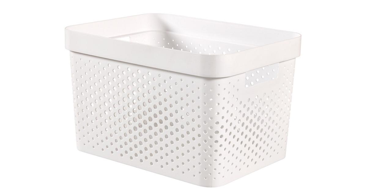 Curver infinity box dots 17L wit - 100% recycled | Cilgro B.V.